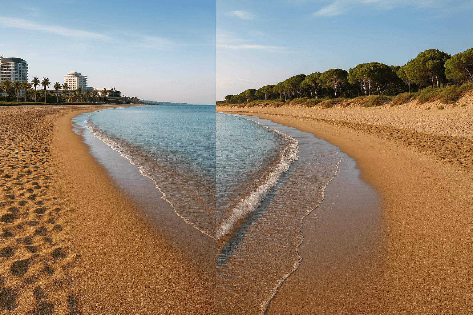 Lara sau Belek: unde e nisipul mai fin și intrarea mai lină în mare?